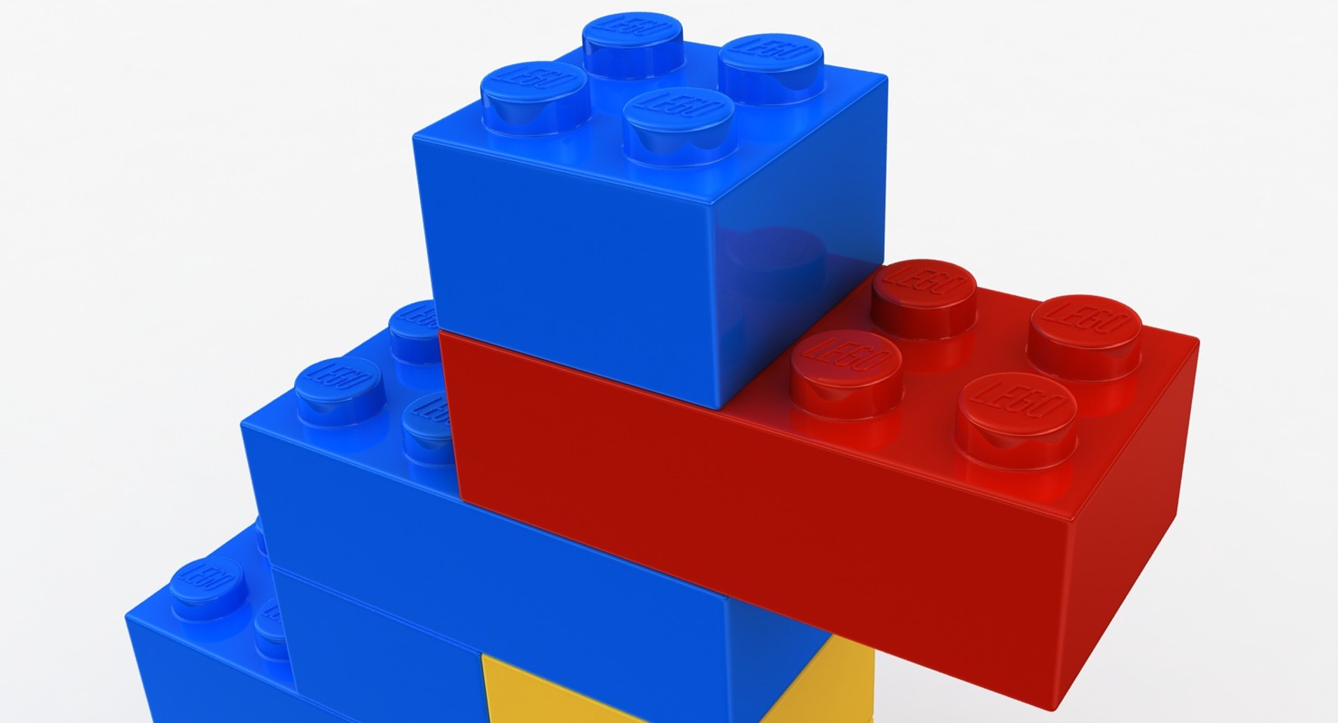 Realistic Lego Bricks Shape 3d 3ds