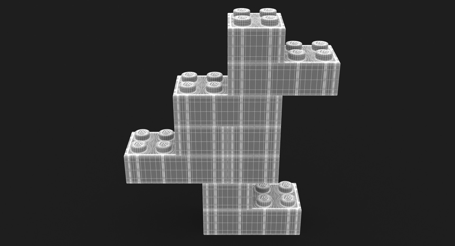 Realistic Lego Bricks Shape 3d 3ds