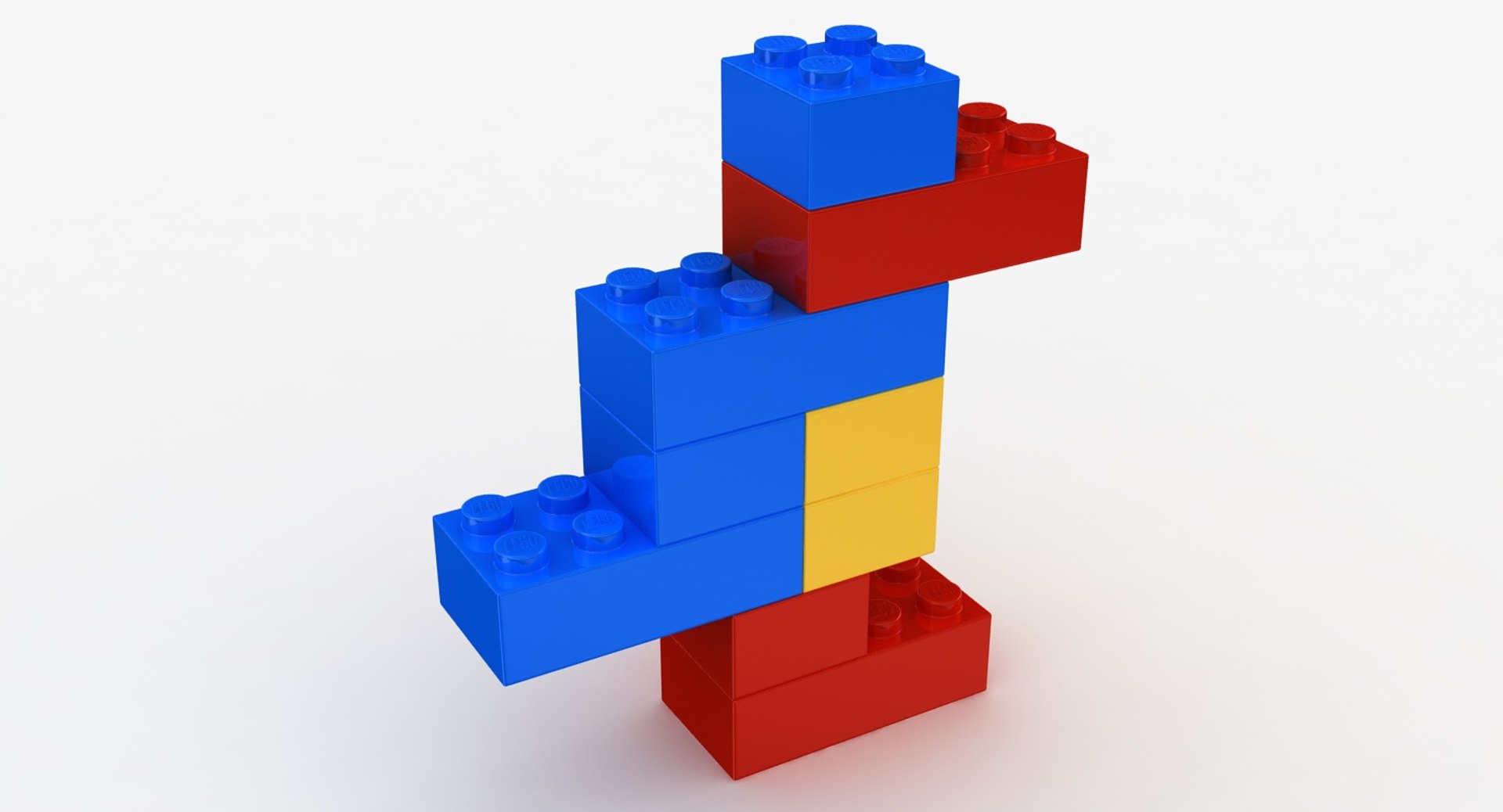 Realistic Lego Bricks Shape 3d 3ds