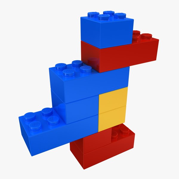 realistic lego bricks shape 3d 3ds