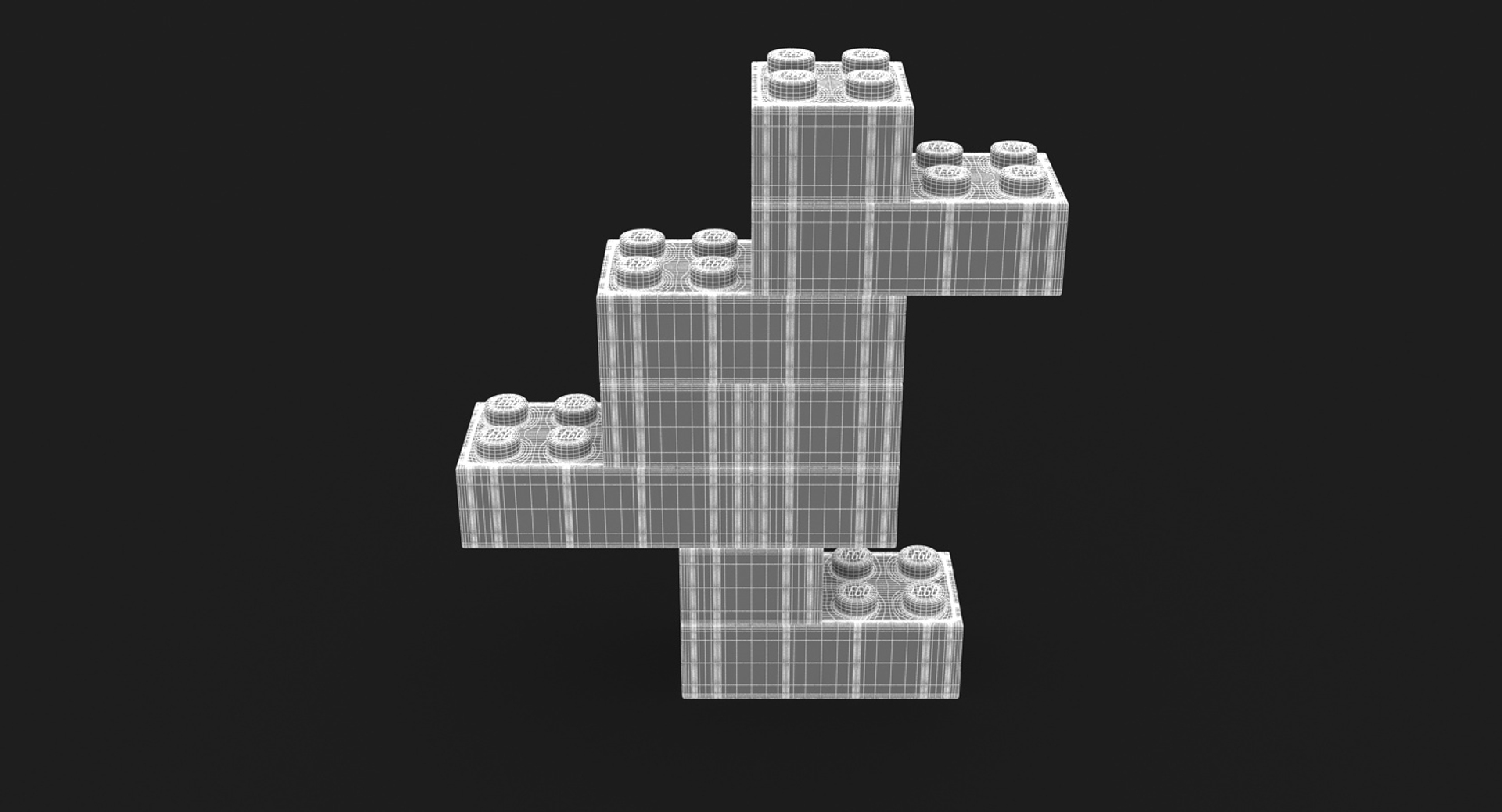 Realistic Lego Bricks Shape 3d 3ds