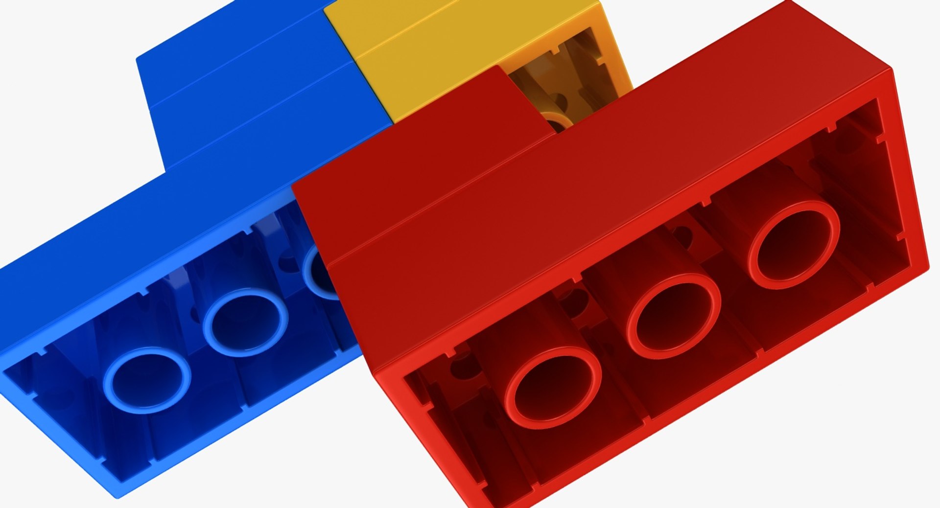 Realistic Lego Bricks Shape 3d 3ds