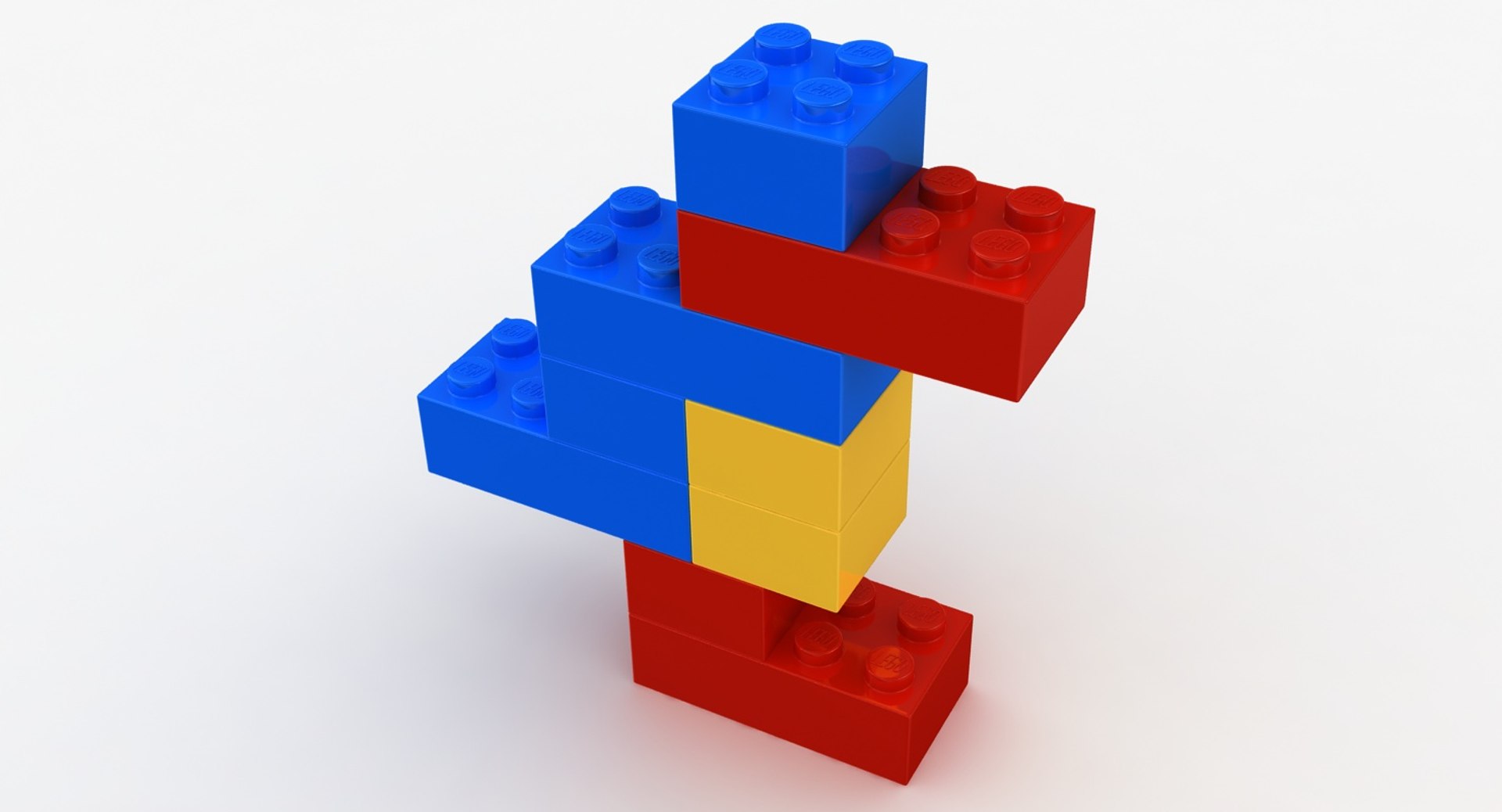 Realistic Lego Bricks Shape 3d 3ds