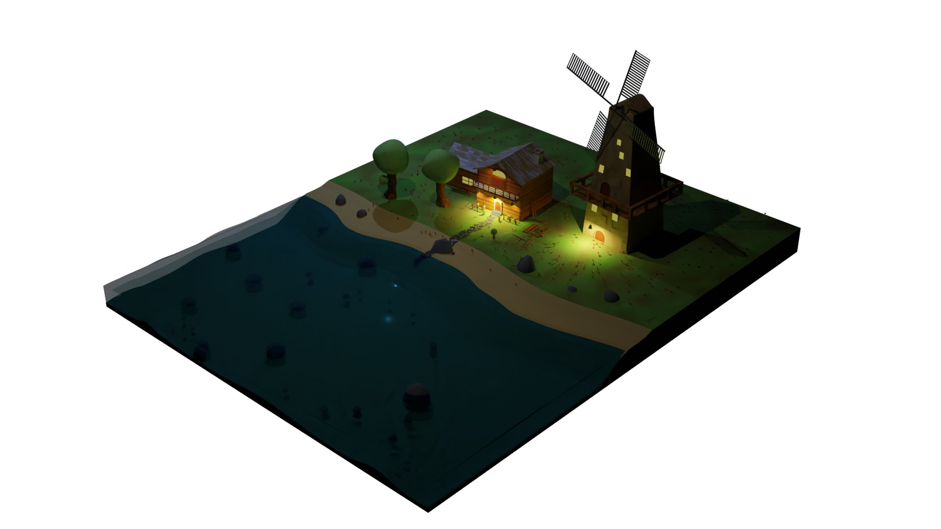 Landscape Scene 3D - TurboSquid 1583916