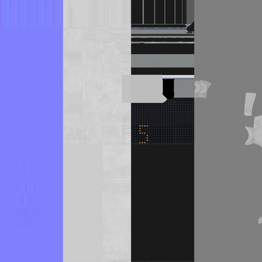 3D Bus Stop Signs 04 Route Clean Dirty Blank and Labeled(1 ...