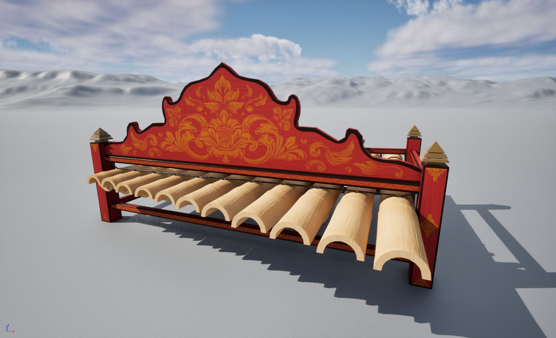 Rindik Traditional Bamboo Musical Instrument 3D Model - TurboSquid 2406888