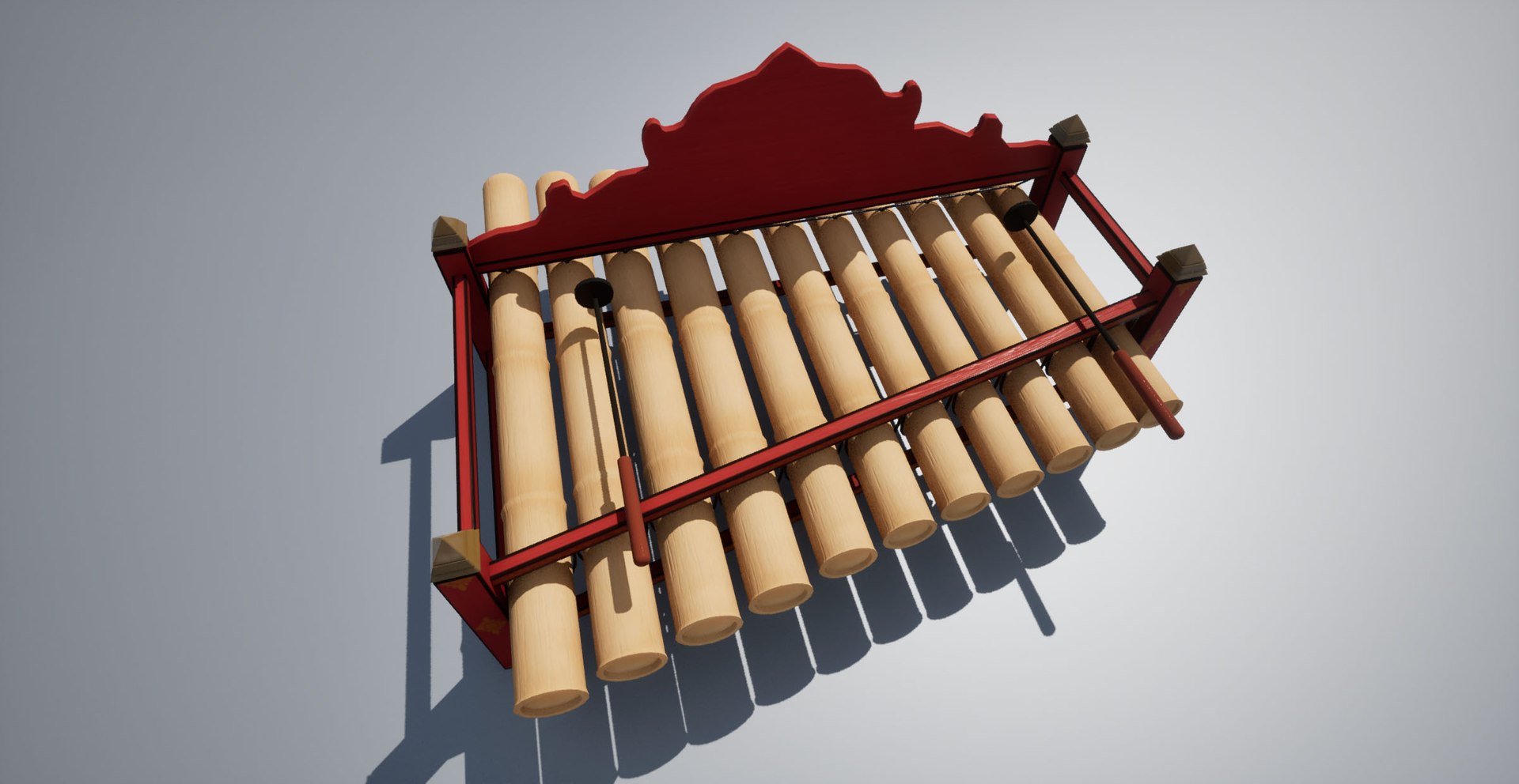 Rindik Traditional Bamboo Musical Instrument 3D Model - TurboSquid 2406888