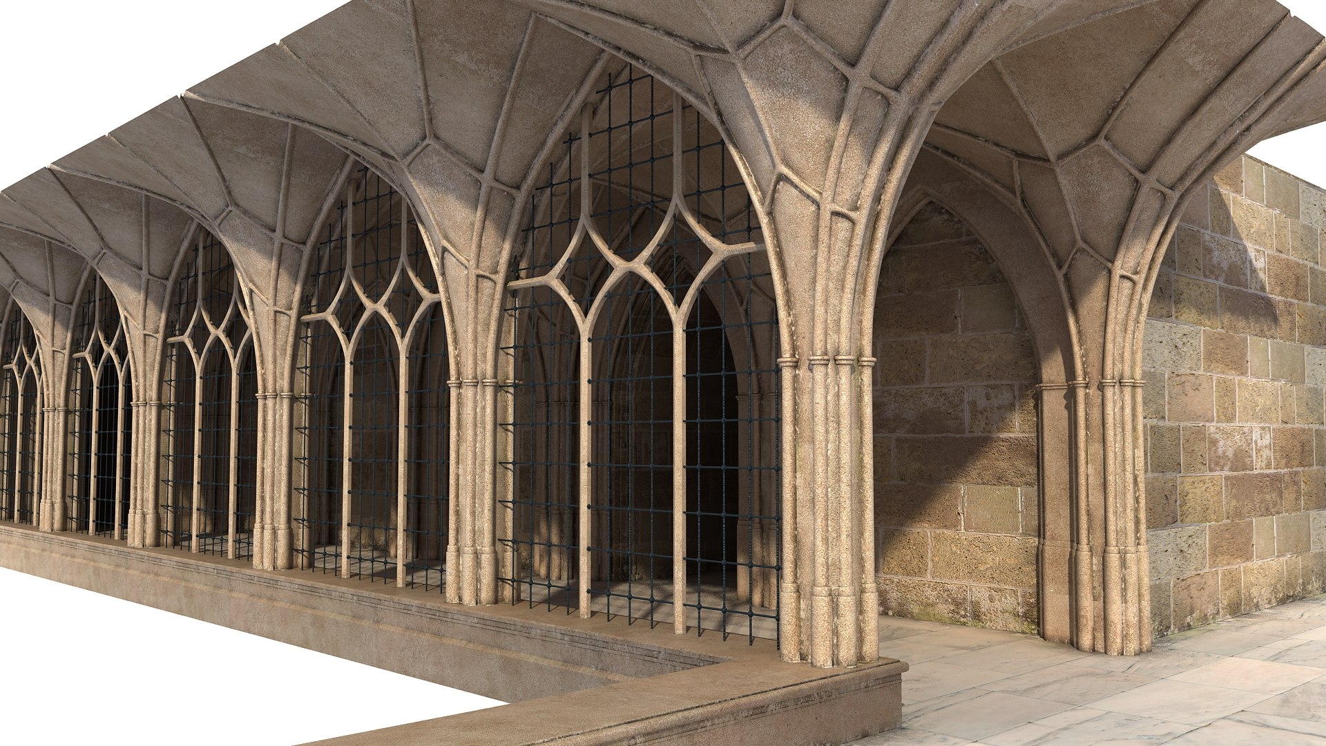 3D Gothic Corridor - TurboSquid 1604714