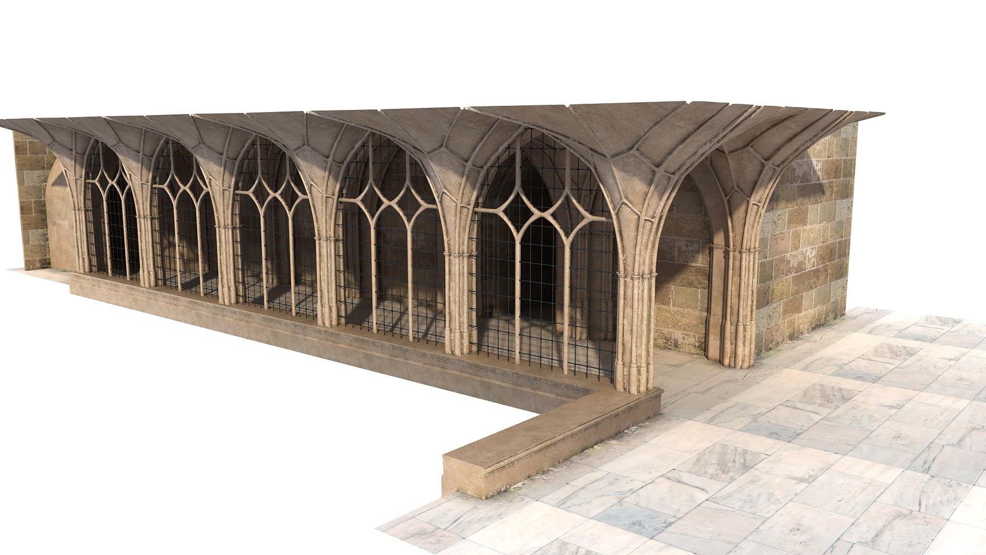 3D Gothic Corridor - TurboSquid 1604714