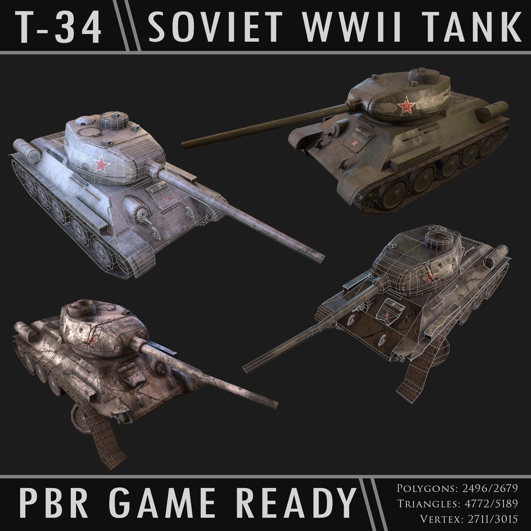 T-34 soviet tank 3D model - TurboSquid 1409764