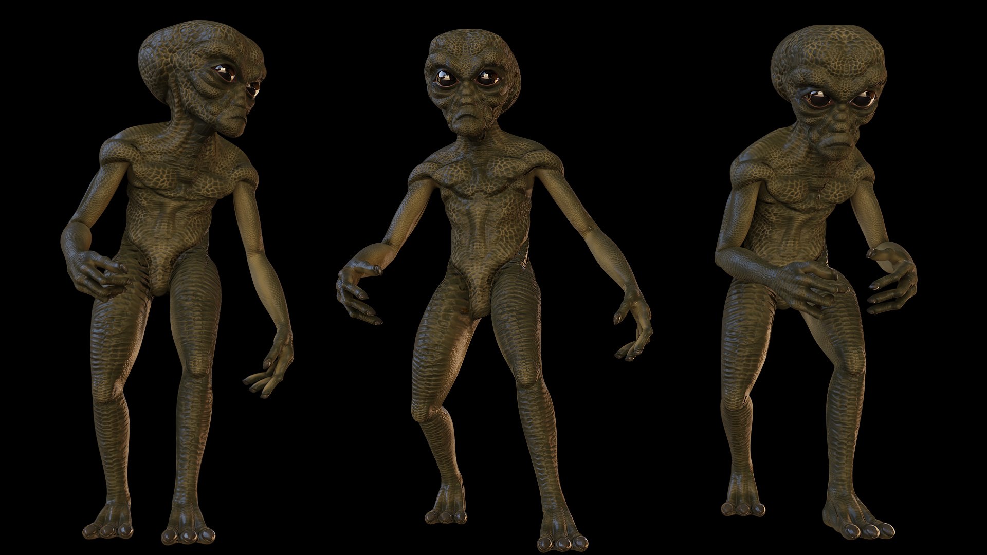 3D Grey Alien Model - TurboSquid 1703886