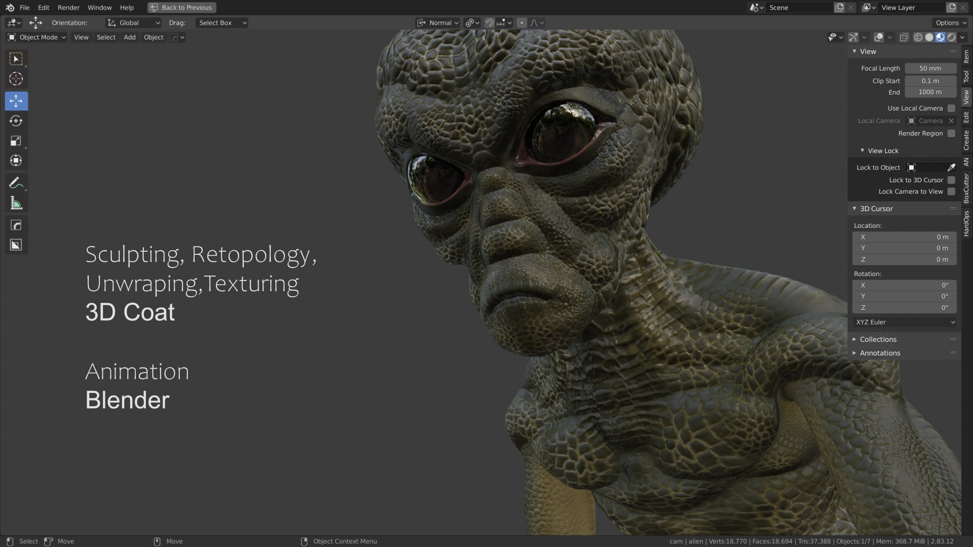 3D Grey Alien Model - TurboSquid 1703886