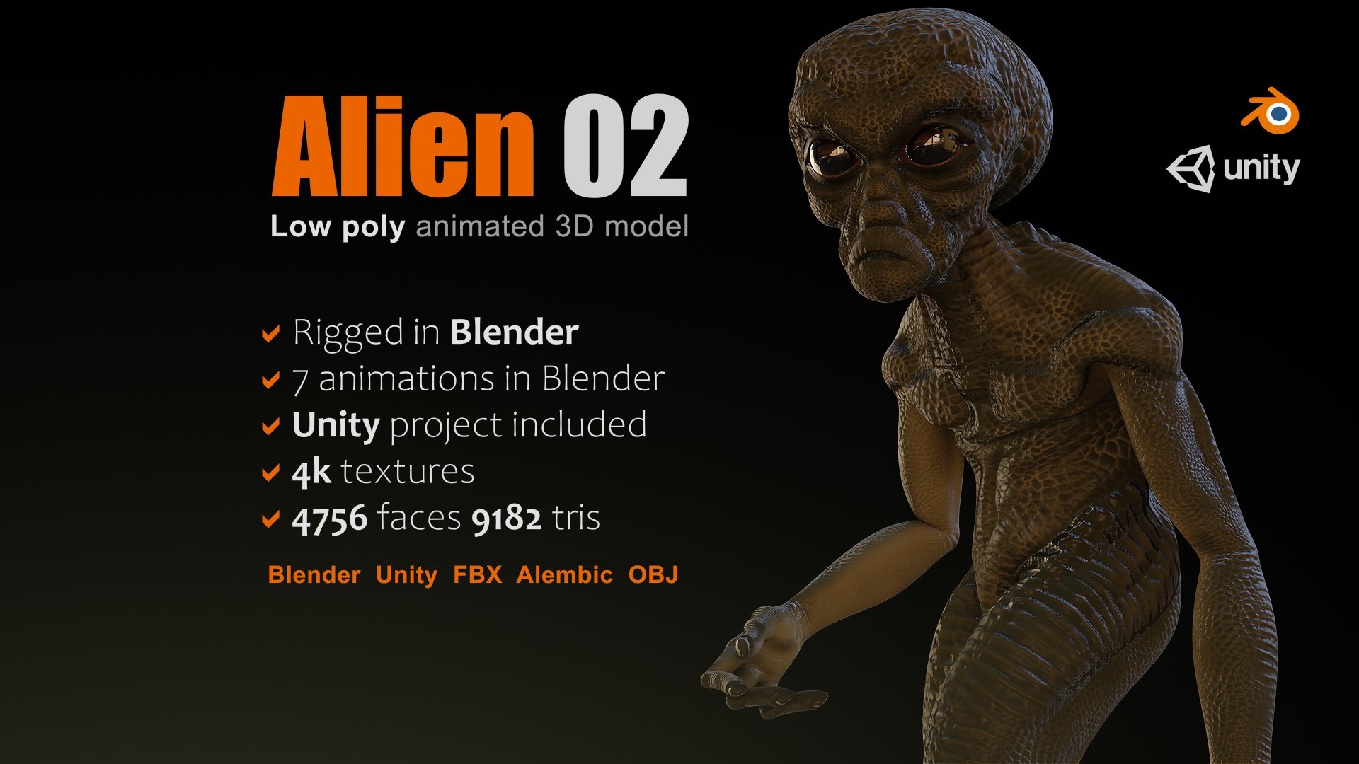 3D Grey Alien Model - TurboSquid 1703886