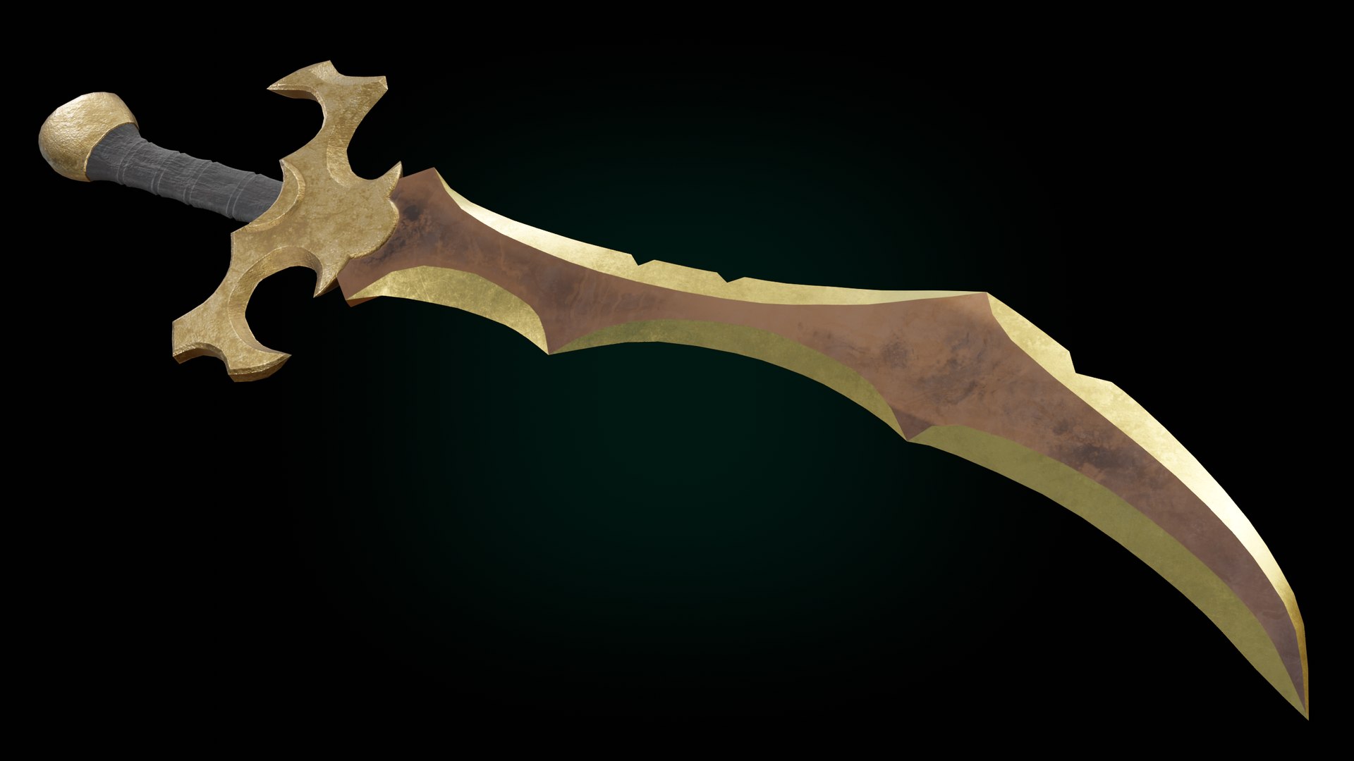 3D Fantasy Golden Sword - TurboSquid 2144048