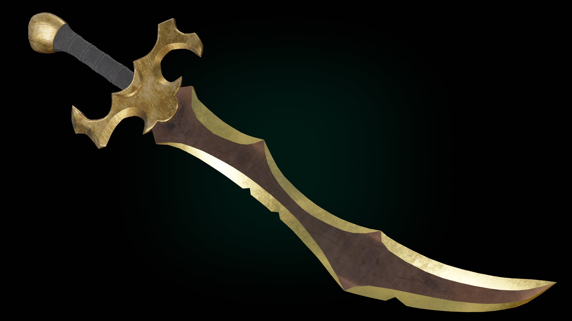 3D Fantasy Golden Sword - TurboSquid 2144048