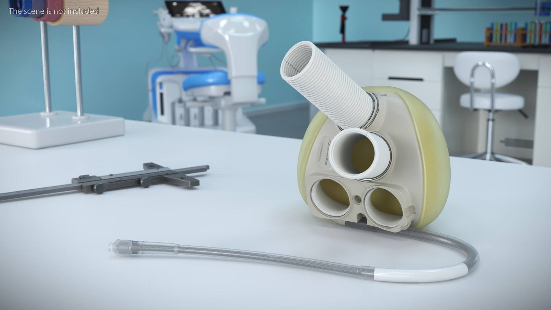 Total Artificial Heart Prosthesis With Dual Outflow Ports 3D Model ...