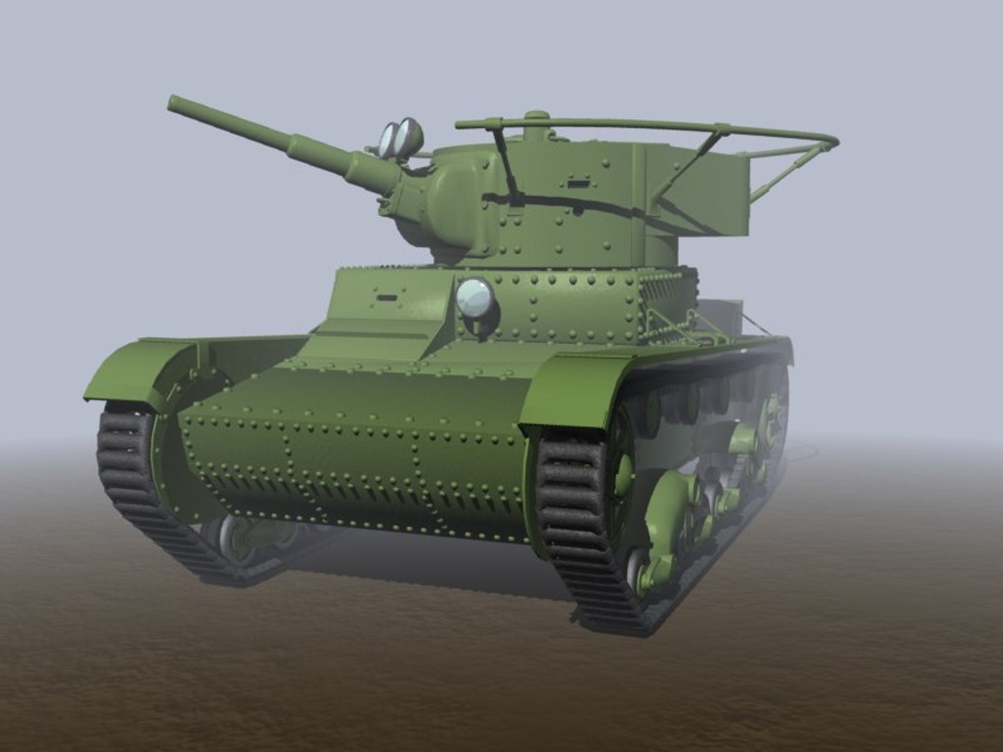 3d Soviet T-26 Tank
