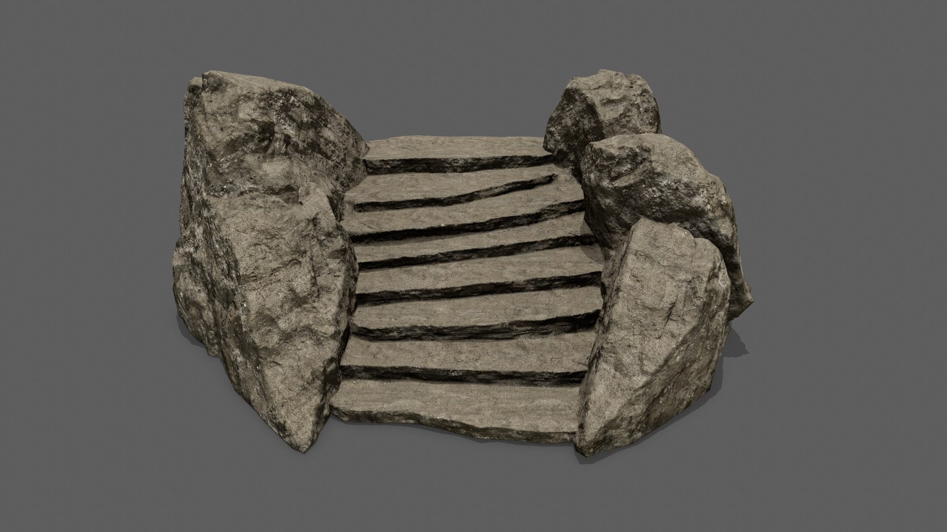 3D Model Rock Stair - TurboSquid 2024534
