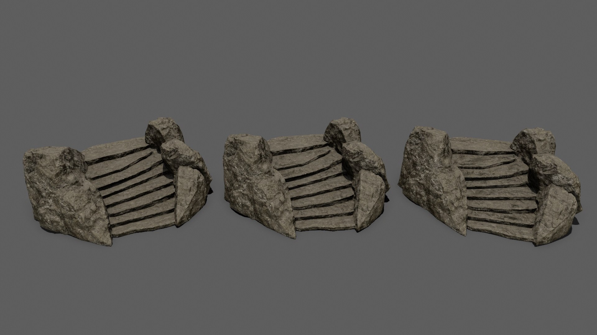 3D Model Rock Stair - TurboSquid 2024534