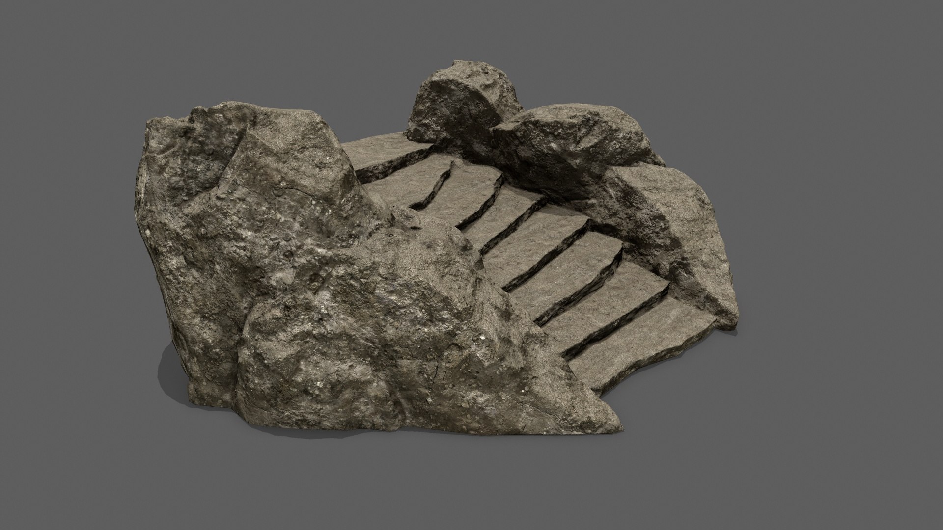 3D Model Rock Stair - TurboSquid 2024534