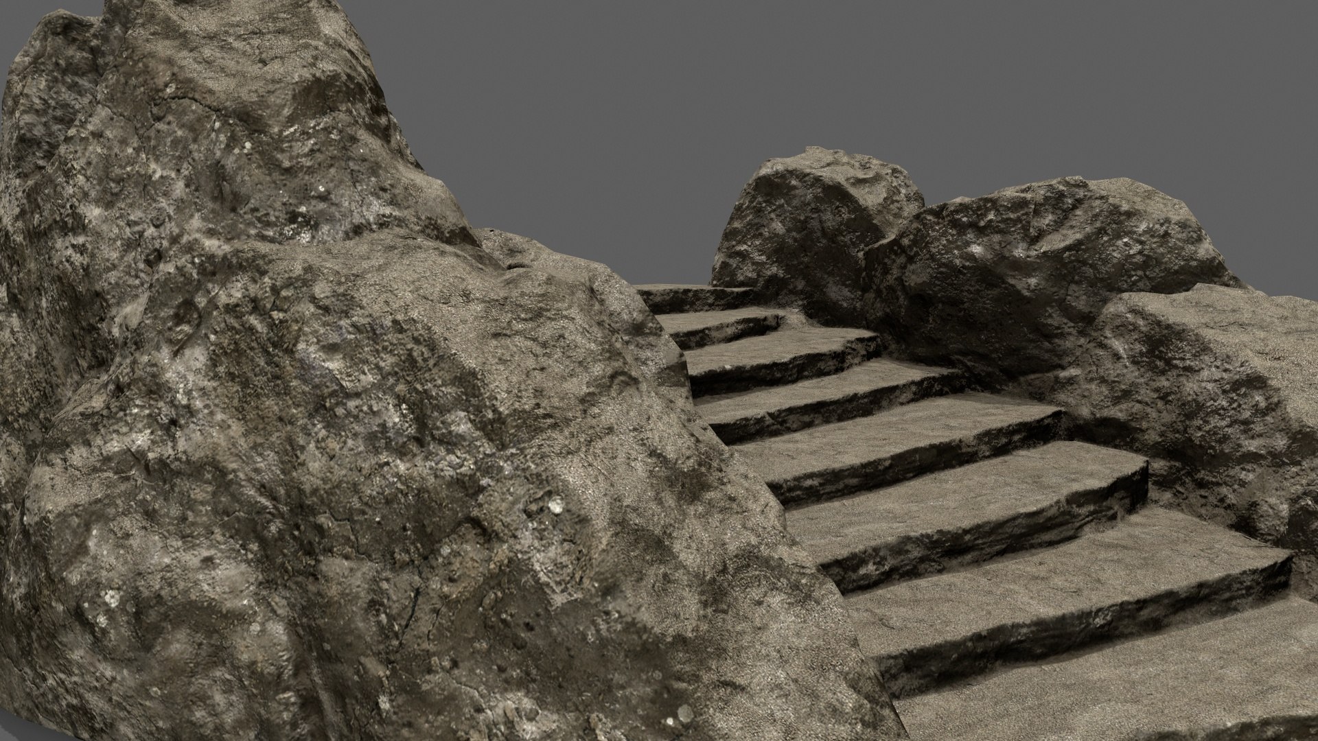 3D Model Rock Stair - TurboSquid 2024534