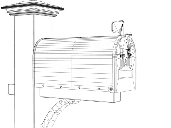 3d model of mailbox mail box