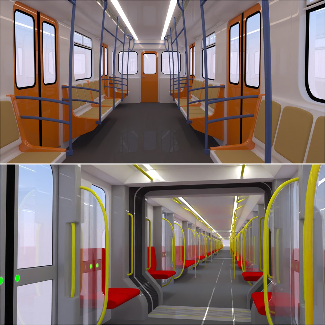 Metro Trains Interiors 3D Model - TurboSquid 2164842