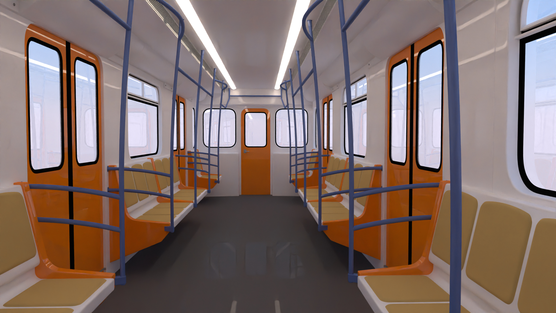 Metro Trains Interiors 3D Model - TurboSquid 2164842