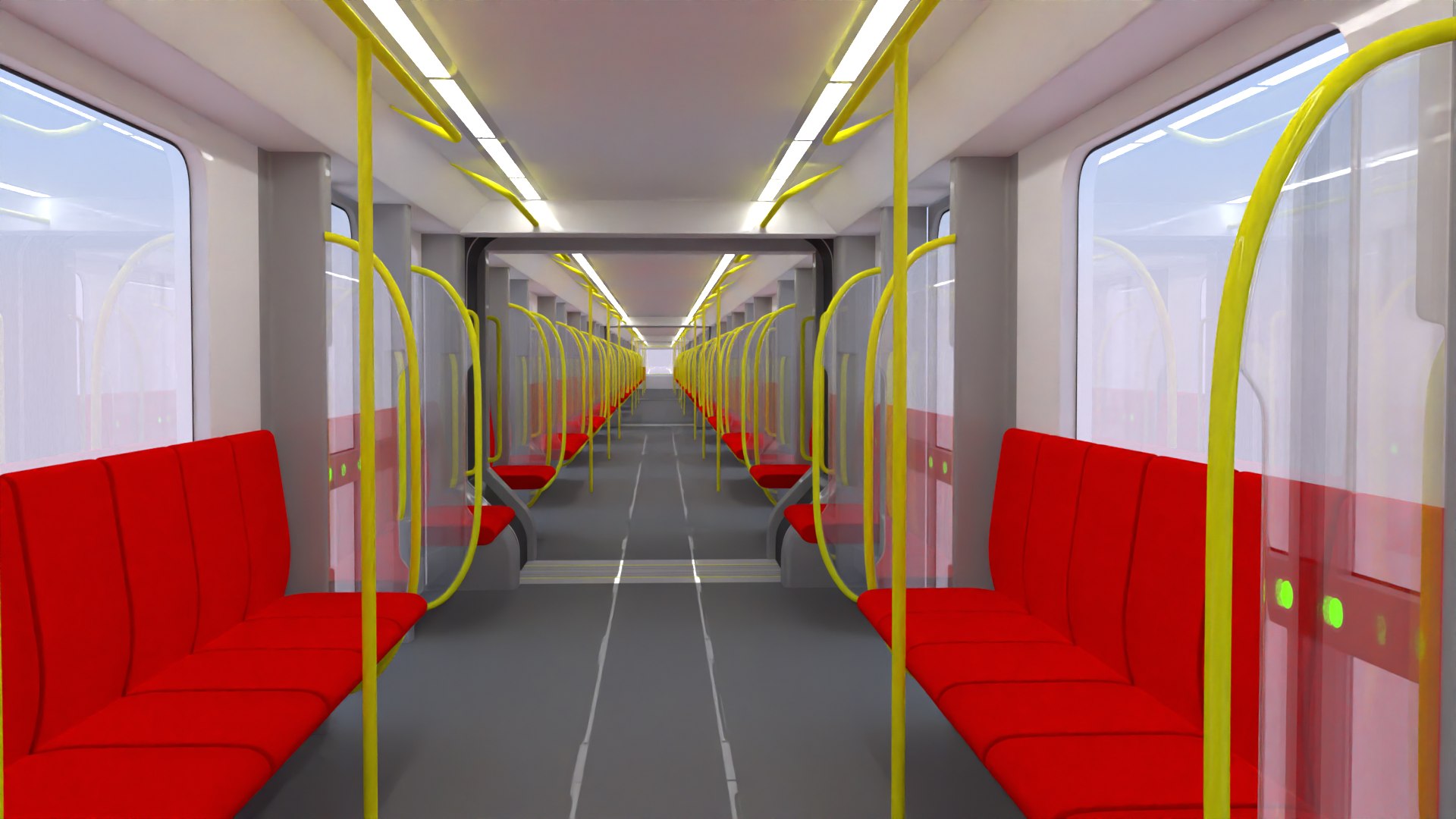Metro Trains Interiors 3D Model - TurboSquid 2164842
