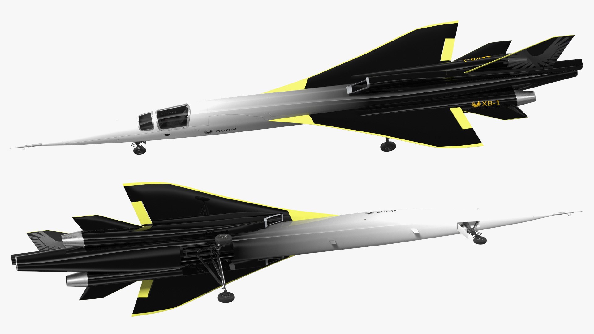 Prototype Boom Supersonic Jet XB-1 3D Model - TurboSquid 2180241