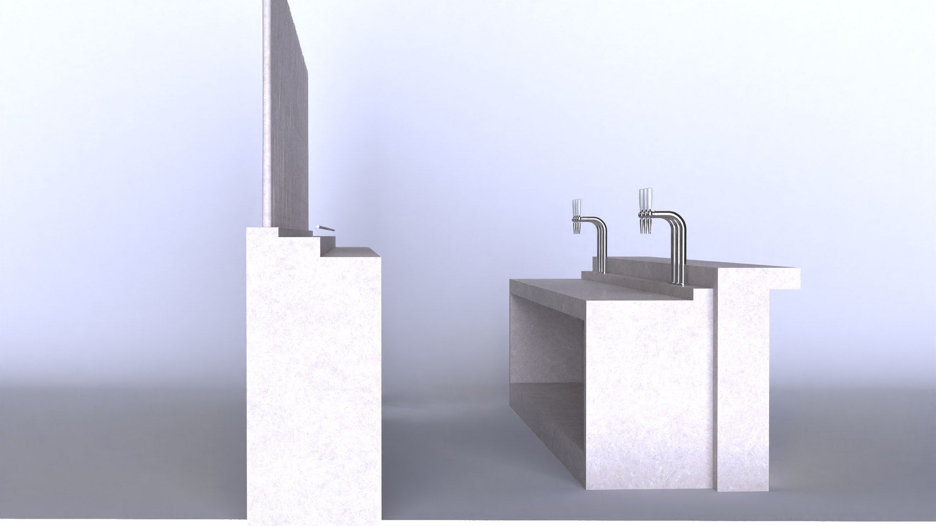 Bar Top With Taps 3D - TurboSquid 2233586