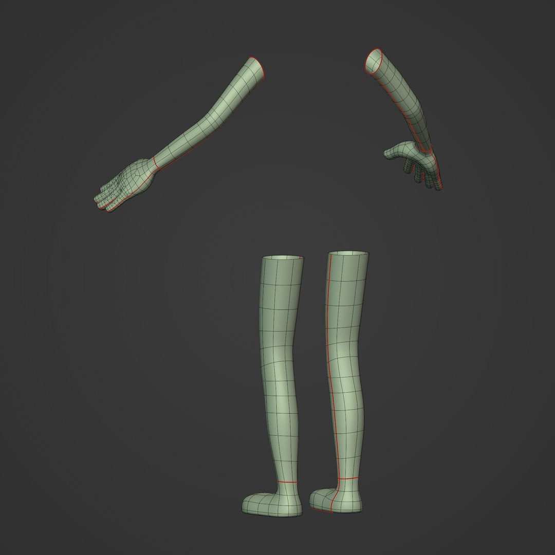 Toon Arms And Legs 3D Model - TurboSquid 1873057