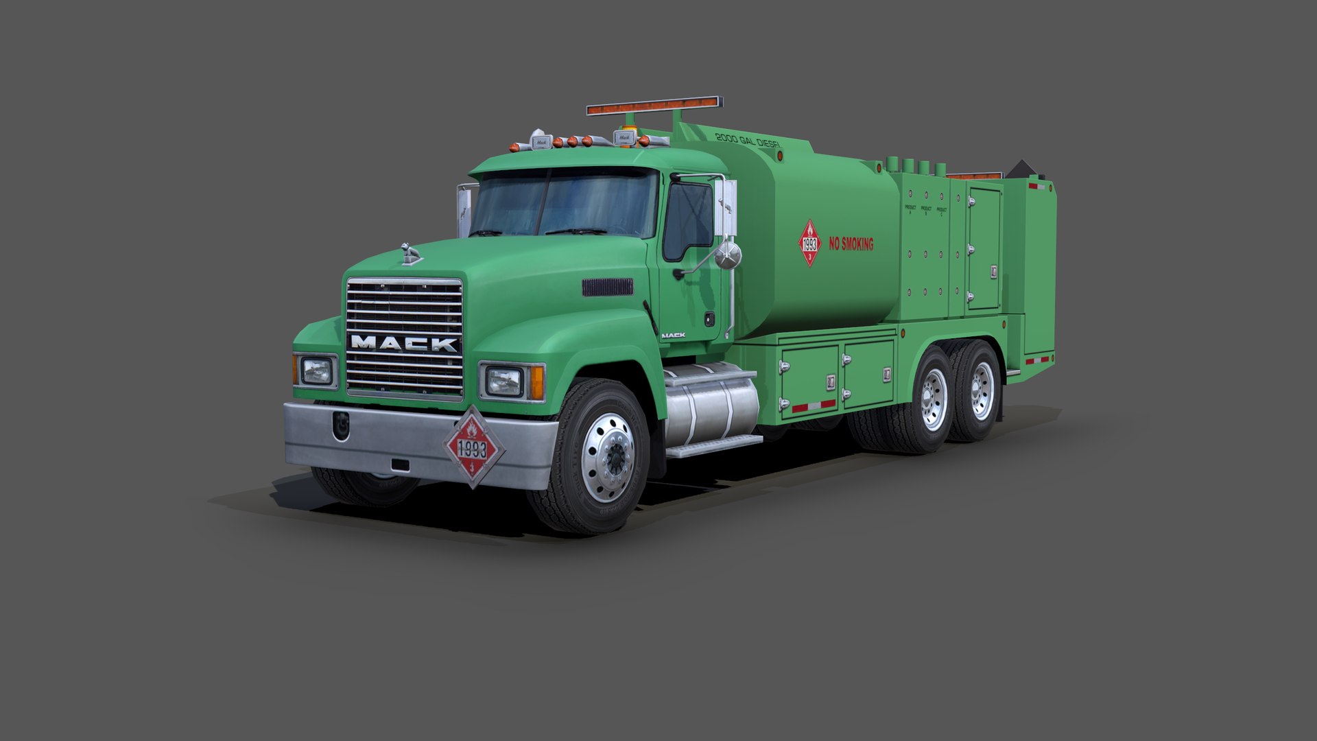 Mack CH613 2004 Fuel And Lube S02 Model - TurboSquid 2112414