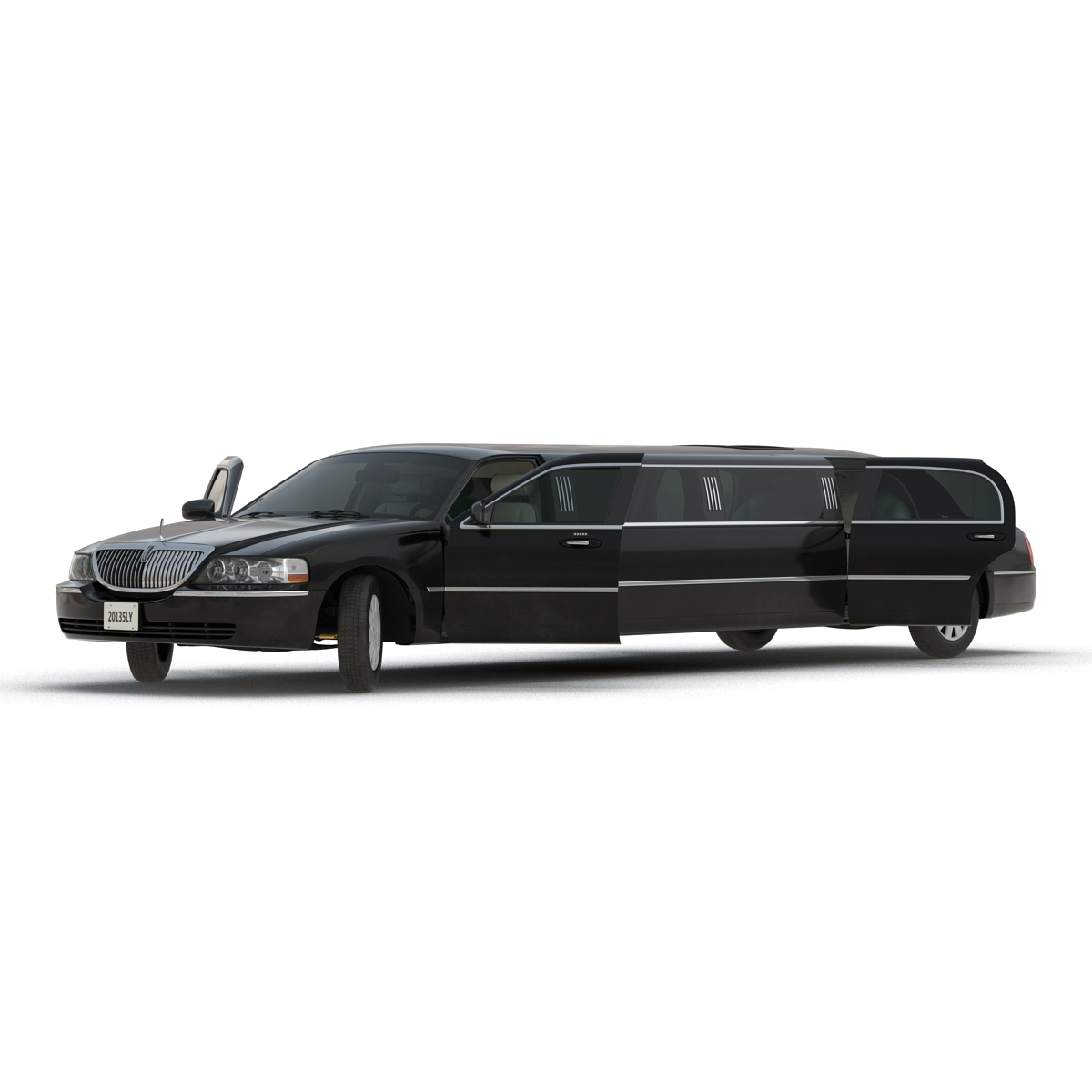 stretch car limousine black max