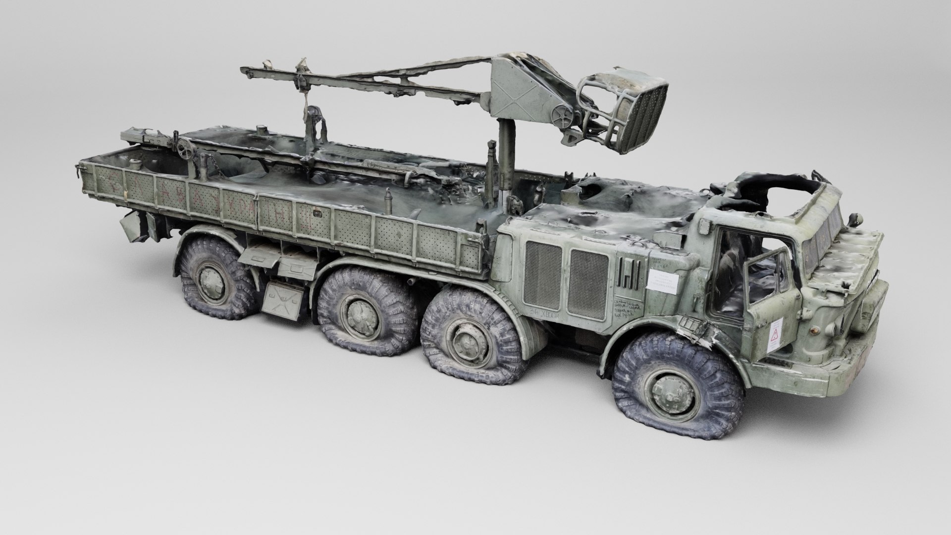 9T452 transporter-loader vehicle for Uragan Hurricane rockets 3D 모델 ...