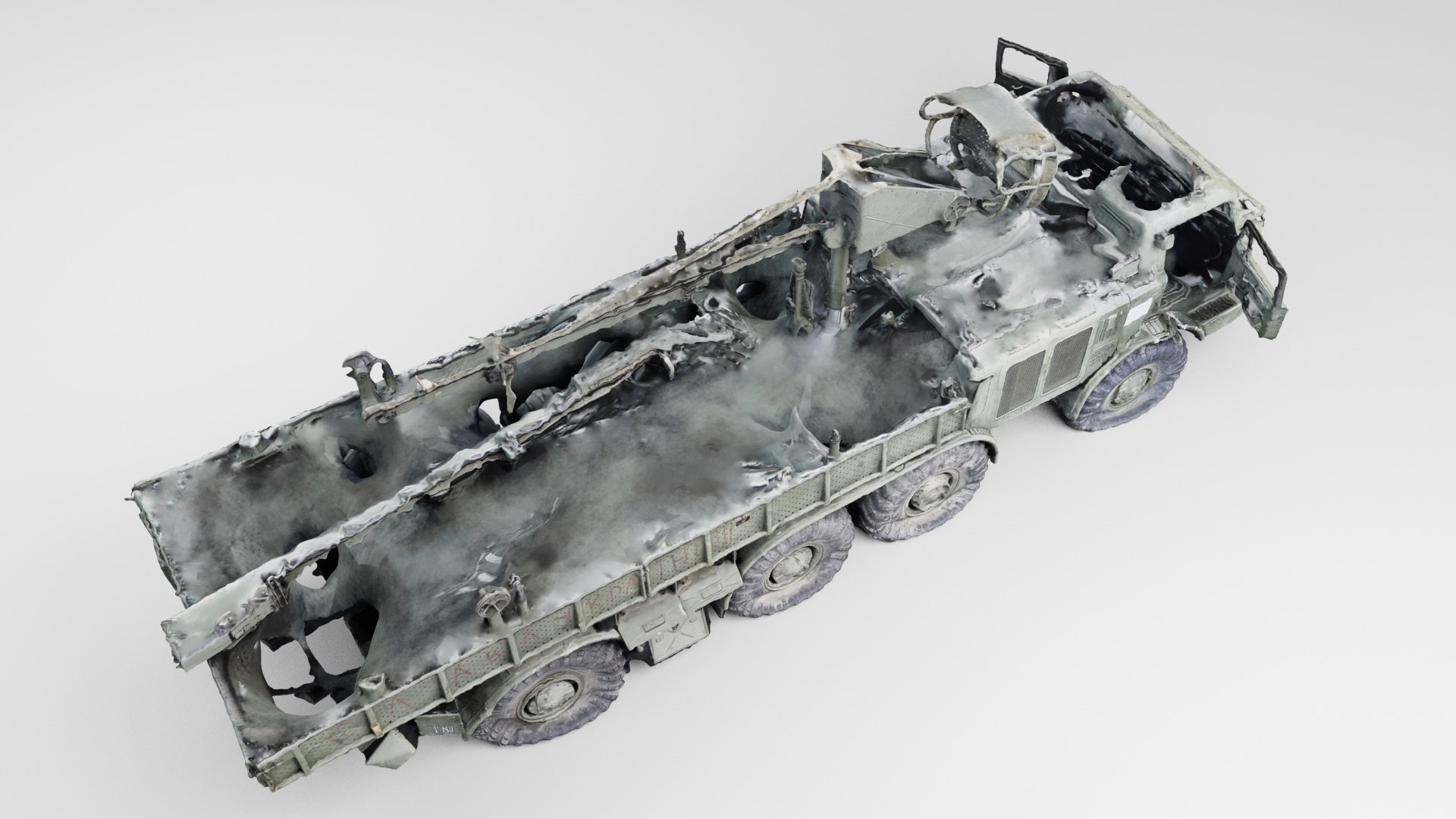 9T452 Transporter-loader Vehicle For Uragan Hurricane Rockets Model ...