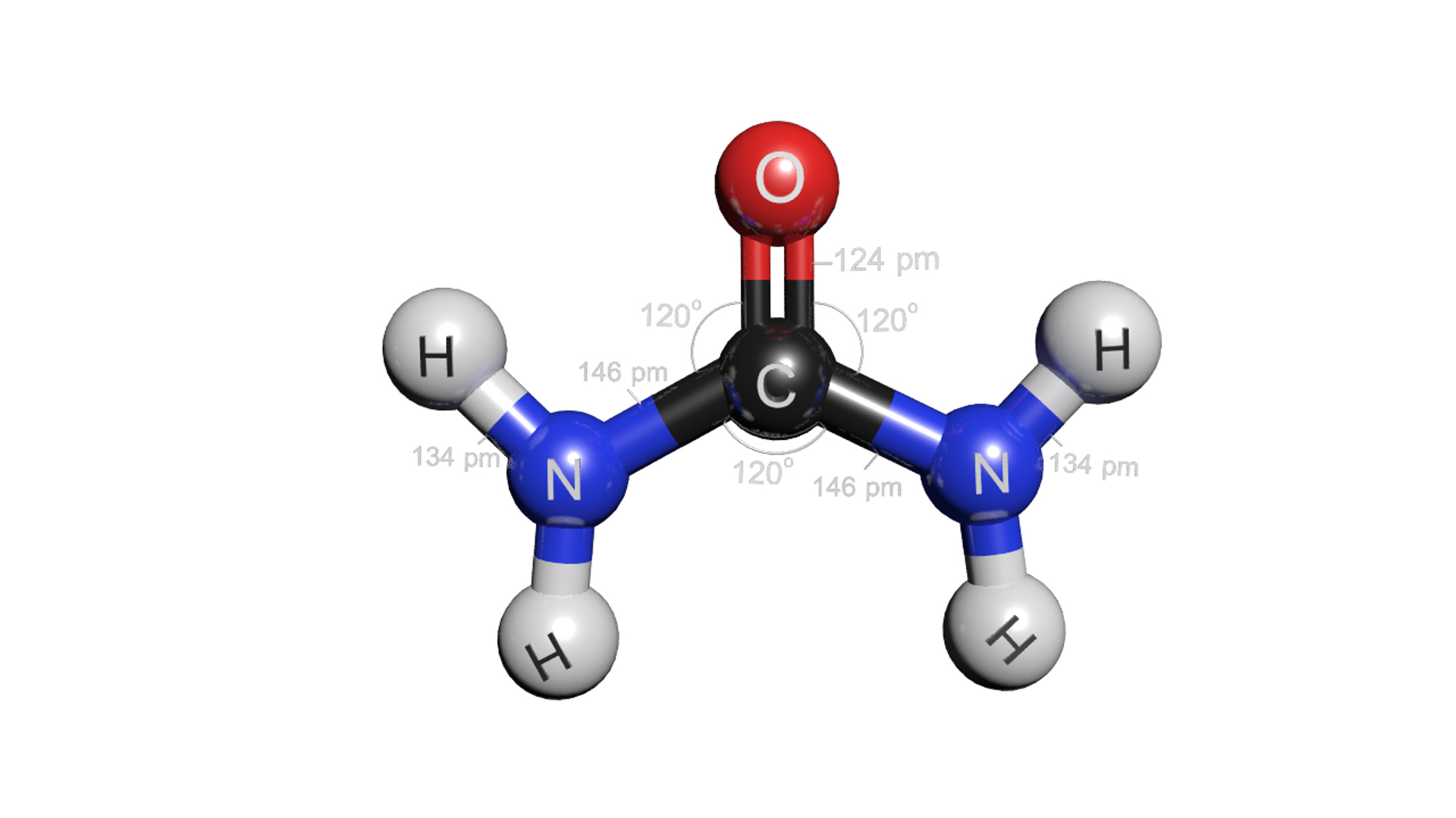 3D Urea Molecule Ch4n2o Model - TurboSquid 1427228