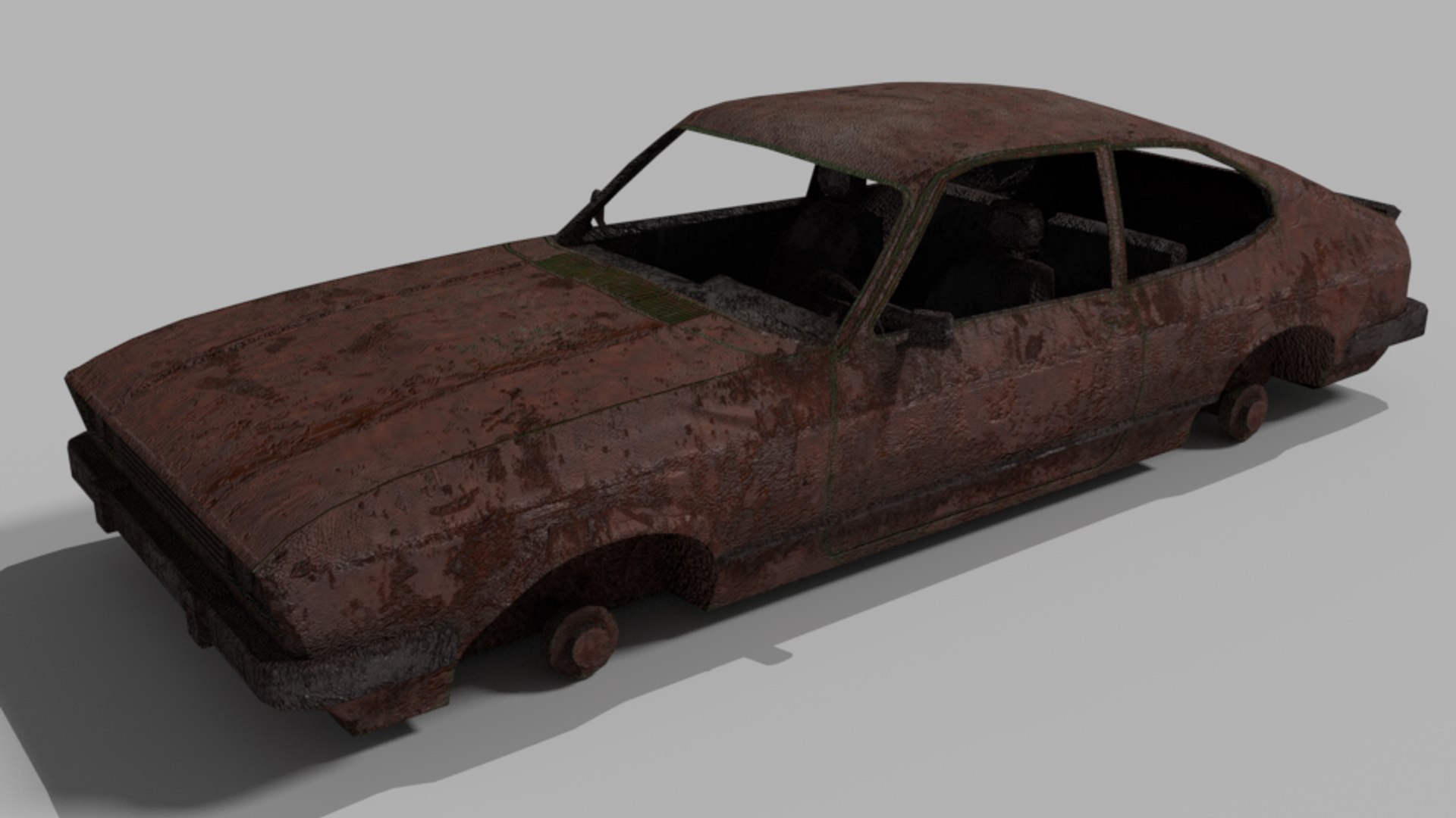 3d Model Rusty Coupe
