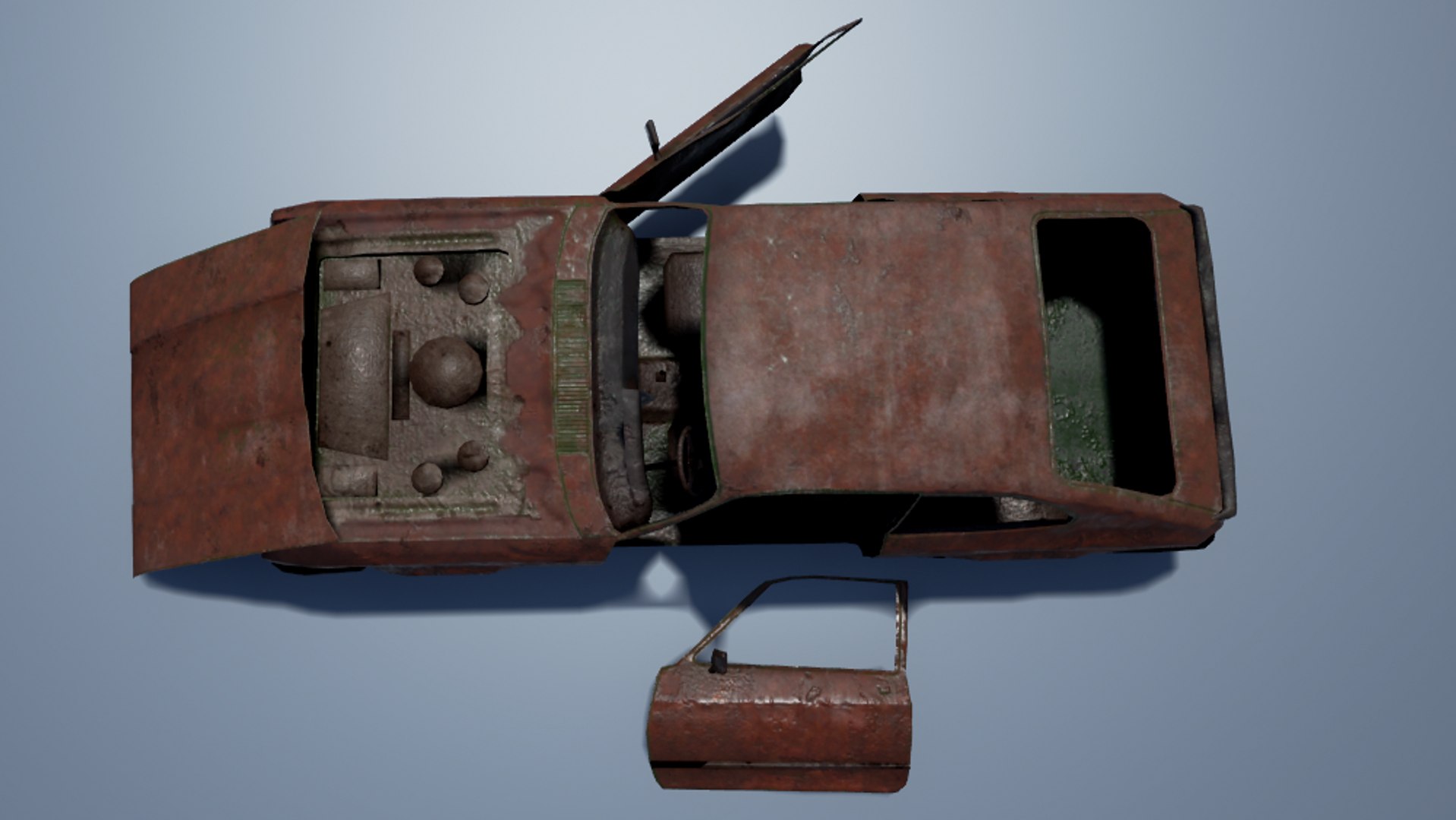 3d Model Rusty Coupe