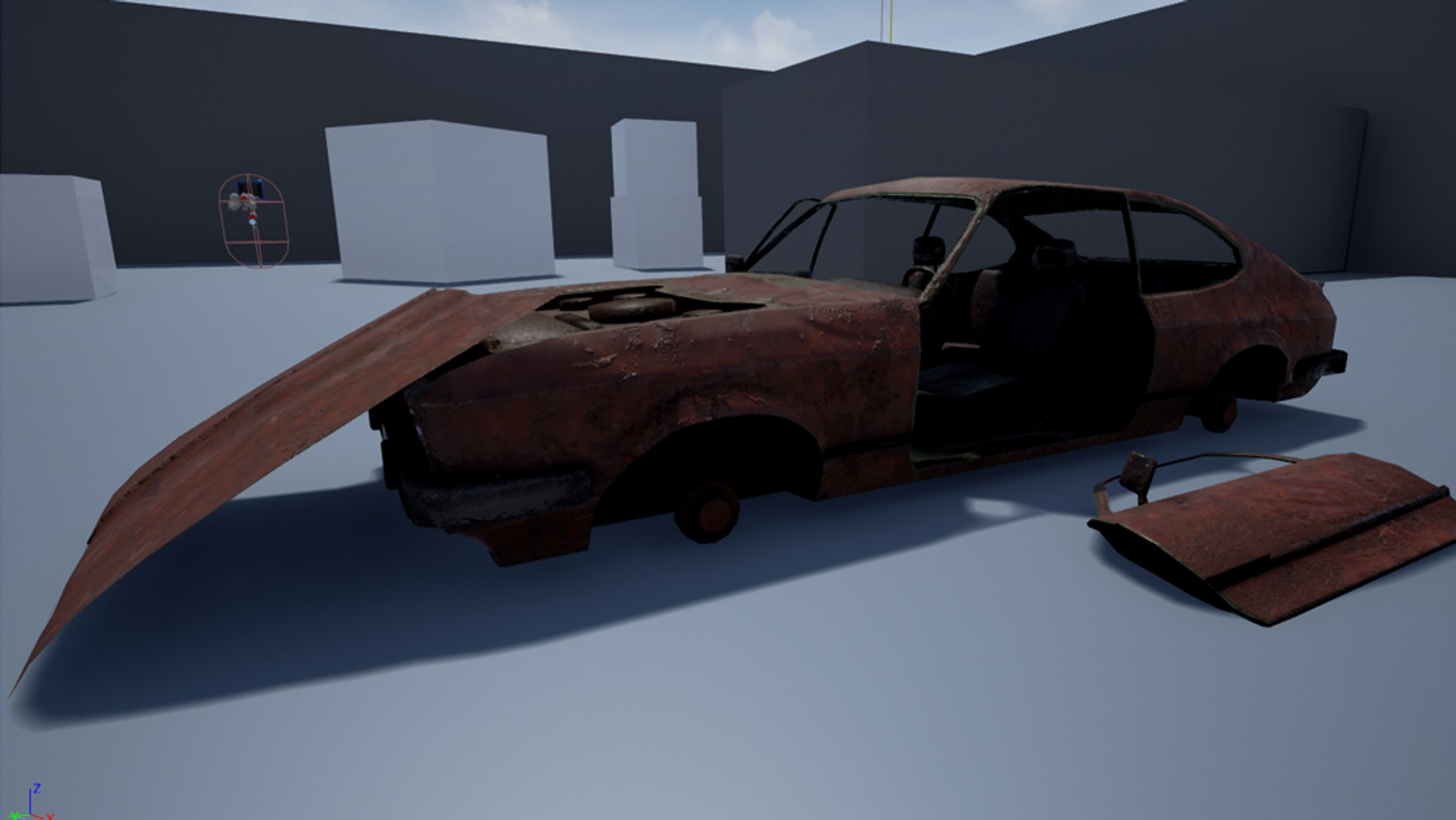 3d Model Rusty Coupe