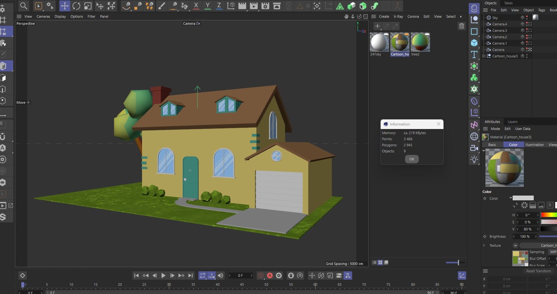 Cartoon House Pack Low-poly 3D Model - TurboSquid 2259469