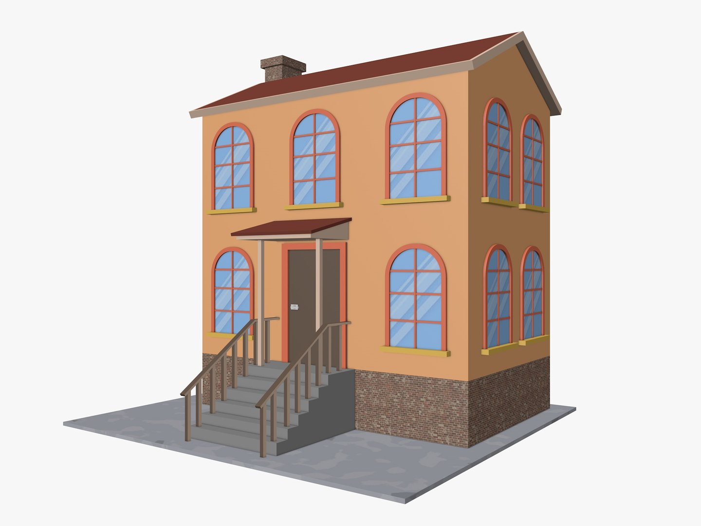 Cartoon House Pack Low-poly 3D Model - TurboSquid 2259469