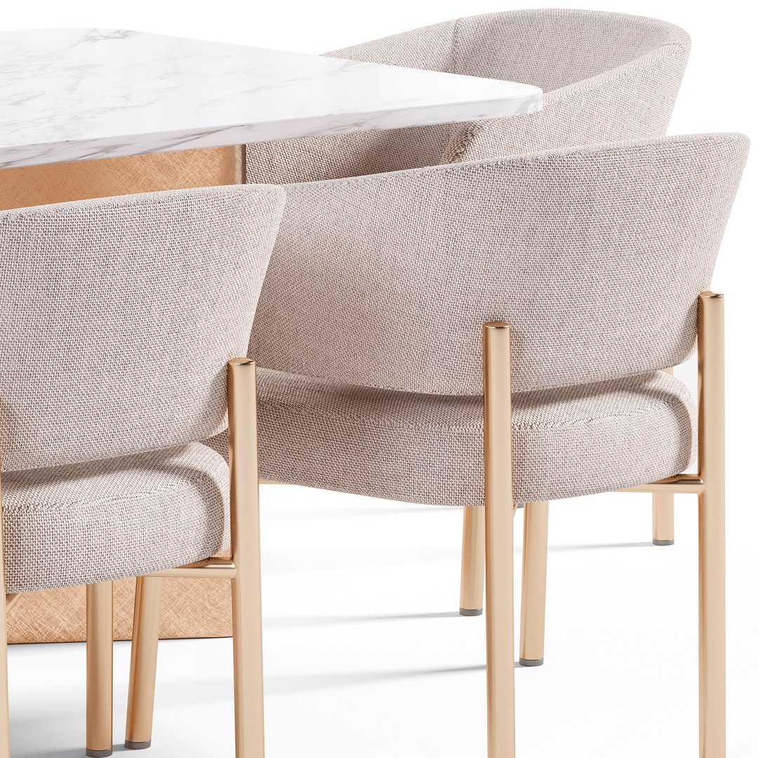 LINDA Chair And ONNO Table 3D Model - TurboSquid 2338087