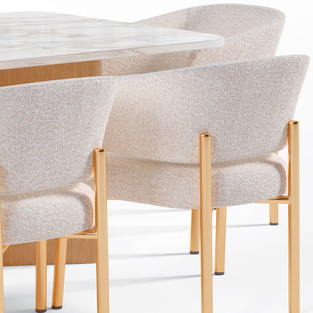 LINDA Chair And ONNO Table 3D Model - TurboSquid 2338087