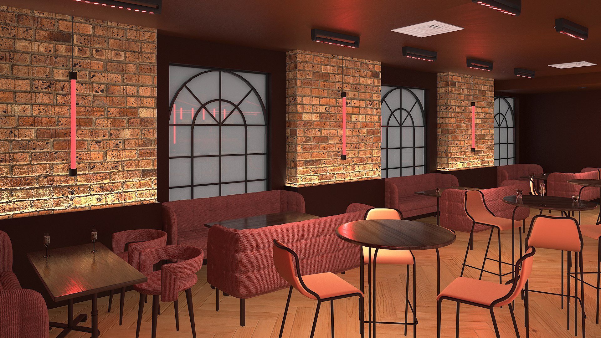 Modern Bar Interior Design 3D Model - TurboSquid 2307375