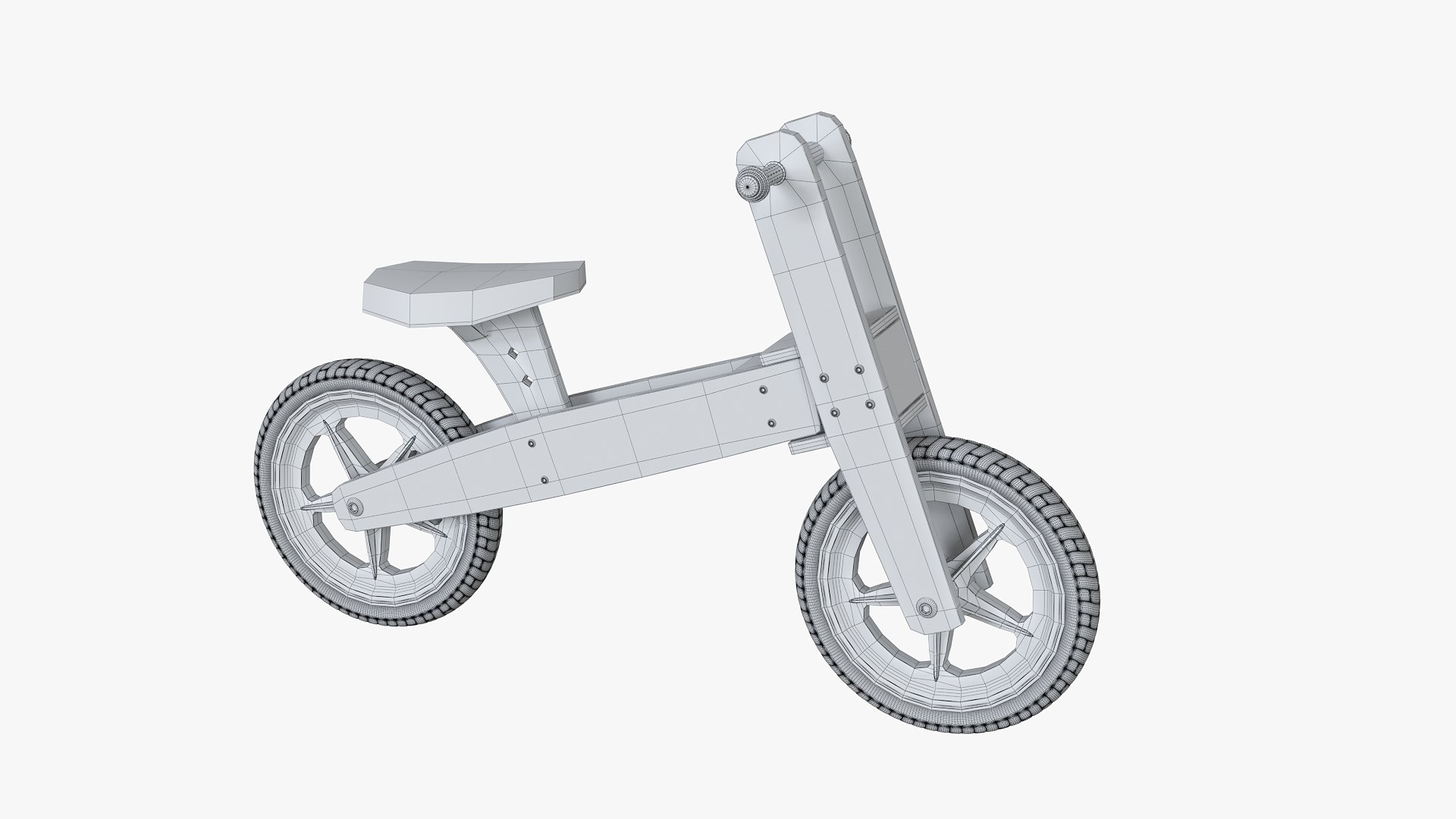 3D Retro Plywood Push Bike - TurboSquid 1852747