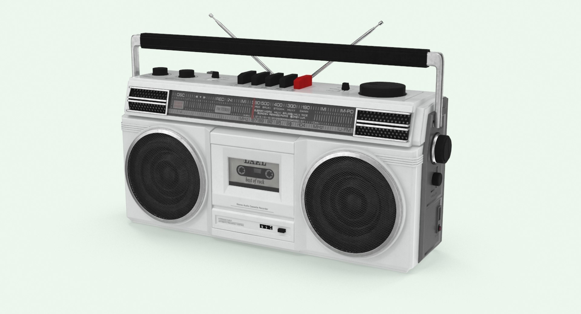 3d boombox boom box model