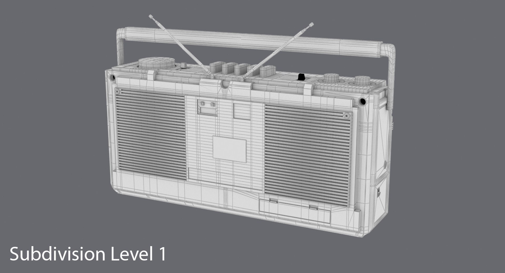 3d boombox boom box model