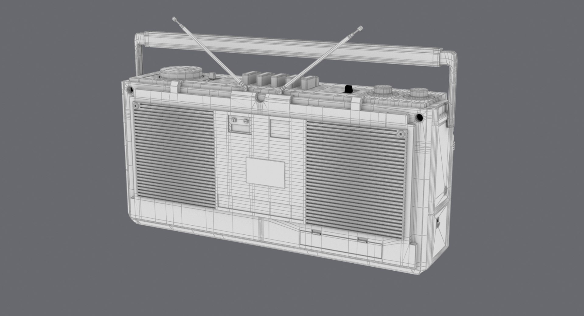3d boombox boom box model