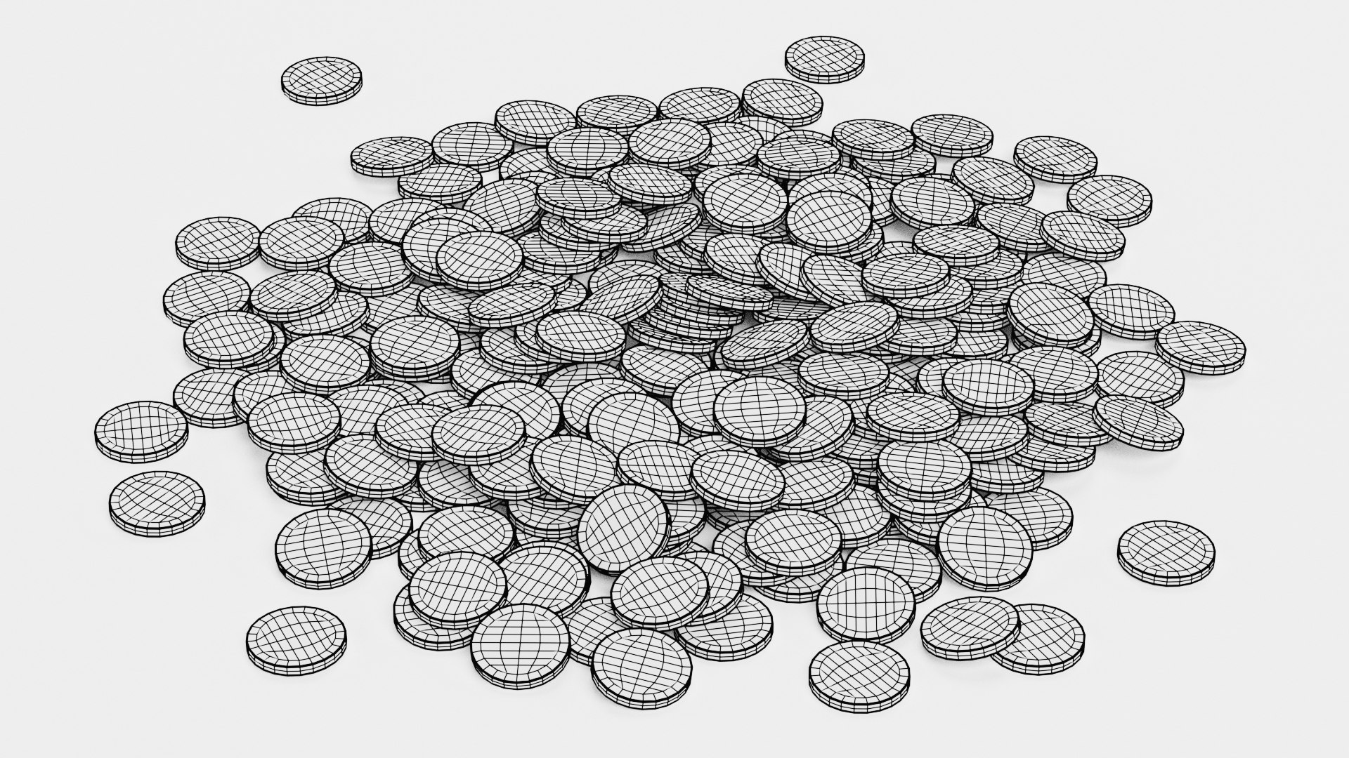 3D Pile Coins - TurboSquid 1495186